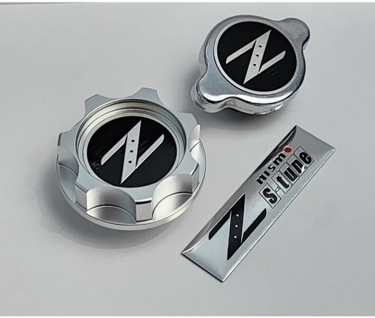 RADIATOR CAP + OIL CAP SILVER BDC STYLE FOR Z 300ZX 350Z 370Z ENGINE ...