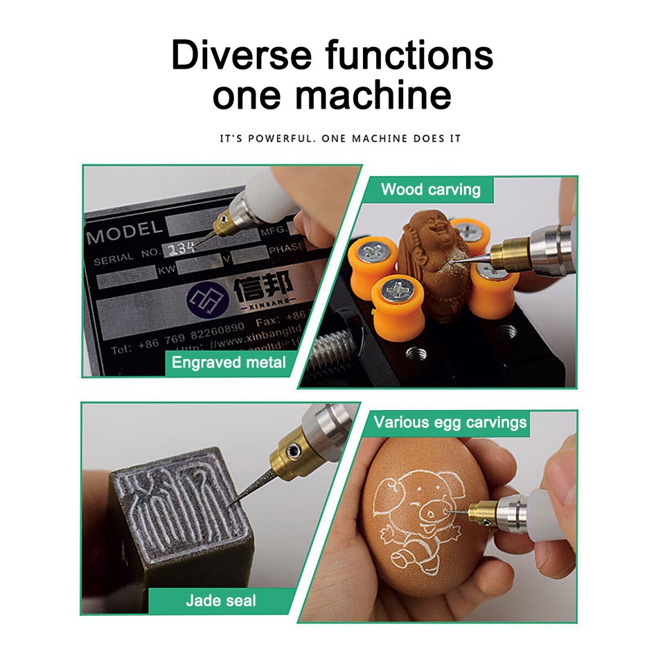 Electric Micro Engraver Pen Engraving Tool Mini DIY Metal Glass Ceramic ...