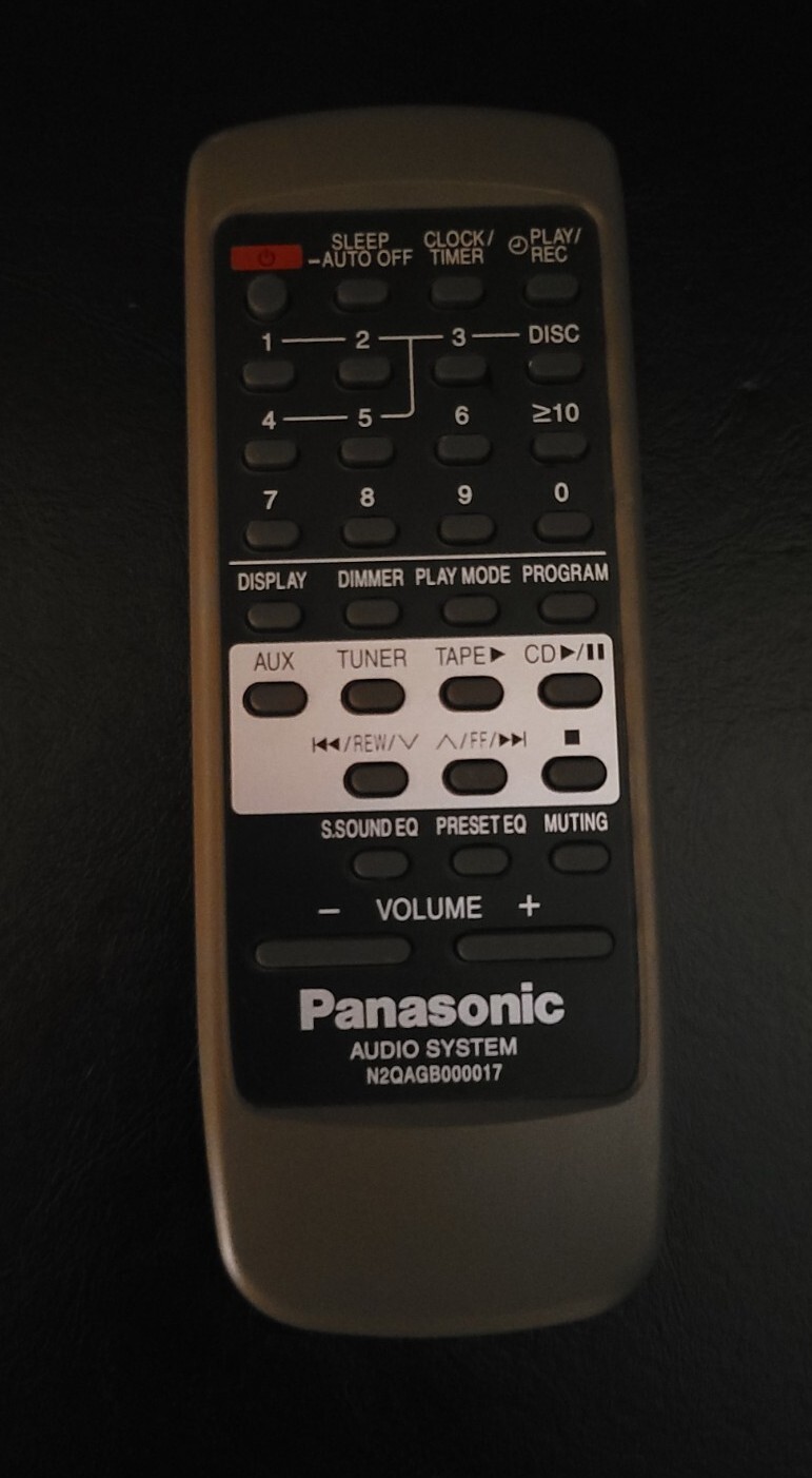 Original Panasonic Audio System Remote Control N2QAGB000007 Tested for ...