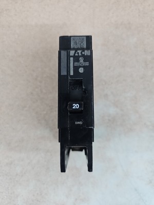 1) Eaton GHB1020 Bolt On Circuit Breaker 20A 1P 277V GHB 20 Amp 1 Pole ...