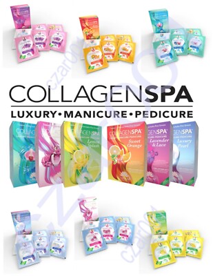 LA PALM Collagen Spa 6 Step Manicure/Pedicure Kit -Choose From 6 luxury ...