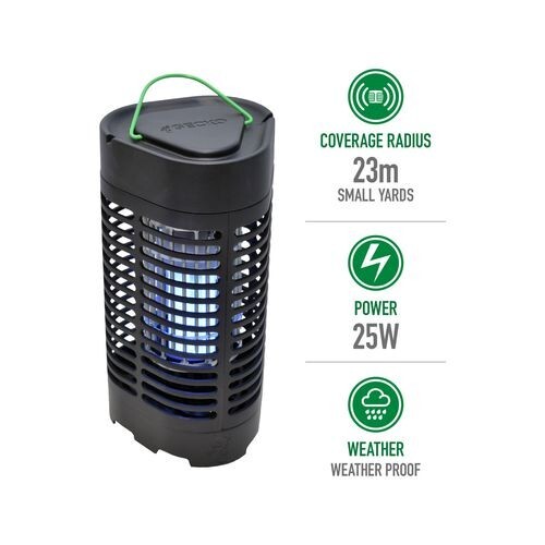 Gecko Weatherproof Bug Zapper Lantern Electric Mosquito Killer With ...