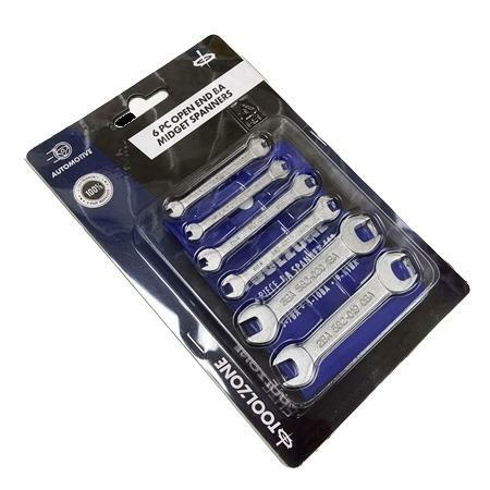 Toolzone Elite 6pc BA Spanner Set Precision Open Ended Wrench 0BA ...