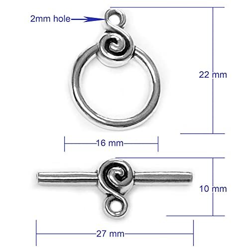 Toggle Jewelry Clasps Silver Toggle Clasp Bulk Clasps For Jewelry ...
