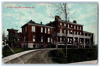 1911 Exterior View Finley Hospital Building Road Dubuque Iowa Vintage ...