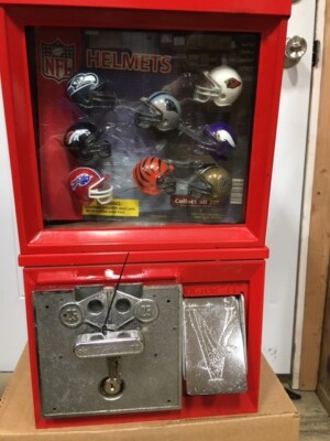 Vintage NFL Football Helmet Vending Machine with 32 Helmets in Capsules ...