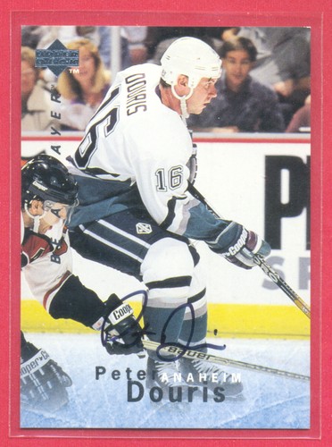 Peter Douris (Ducks) 1995-96 Be A Player hockey AUTOGRAPH | eBay