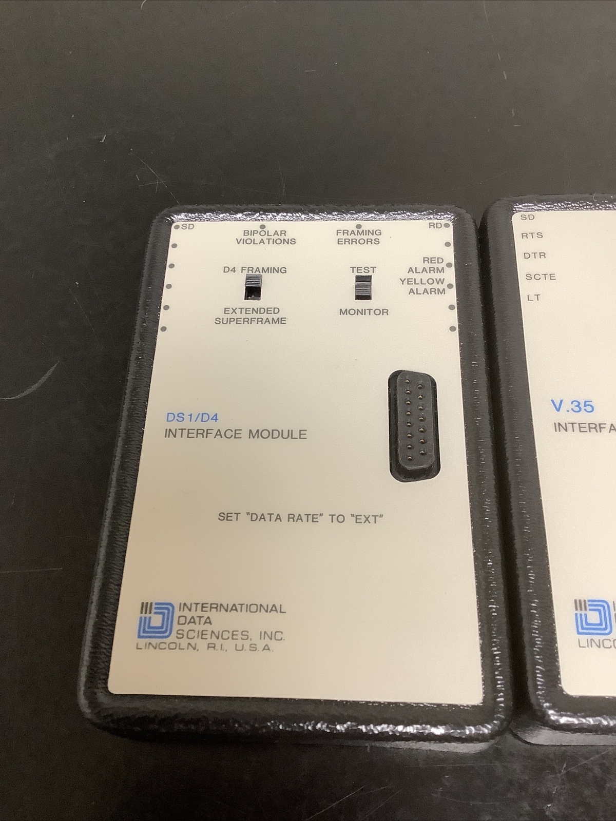 Lot Of 2 International Data Sciences Interface Modules DS1/D4 And V.35 ...