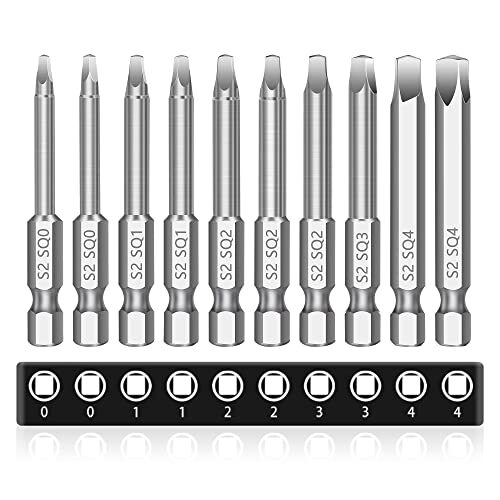 10 PCS Screwdriver Bit Set, Robertson Square Allen Wrench Drill Bits, 2 ...