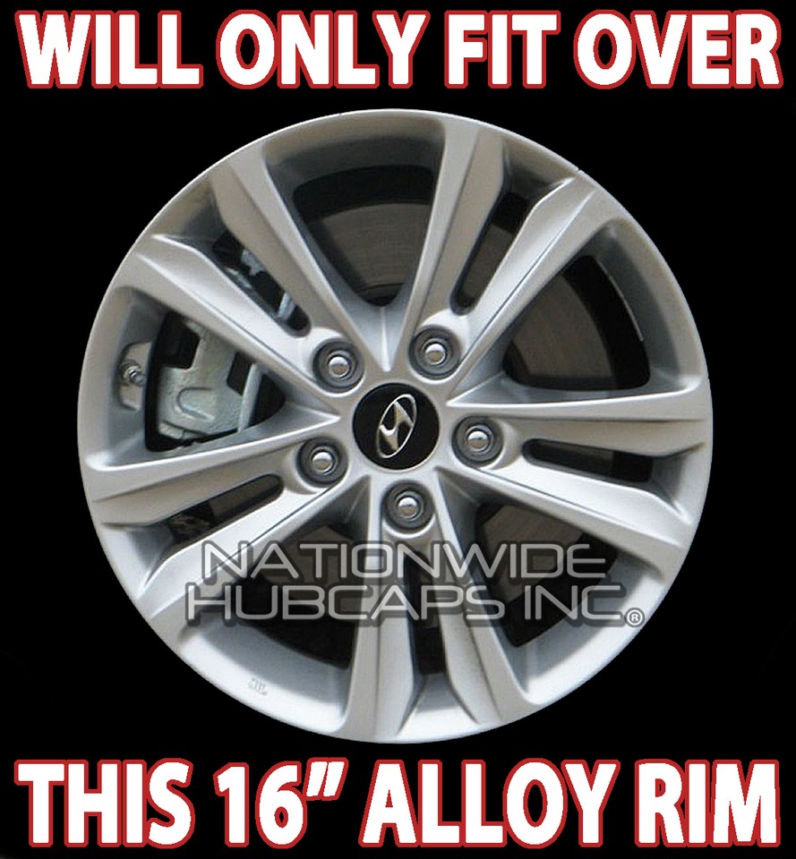 Set of 4 fit Hyundai Sonata 2011-2014 Chrome 16" Wheel Skins Hub Caps ...