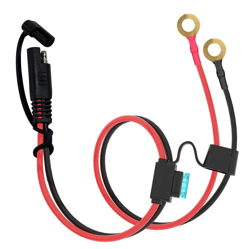 2-10FT 14AWG Battery Cable Tender Terminal SAE To O Ring Harness ...