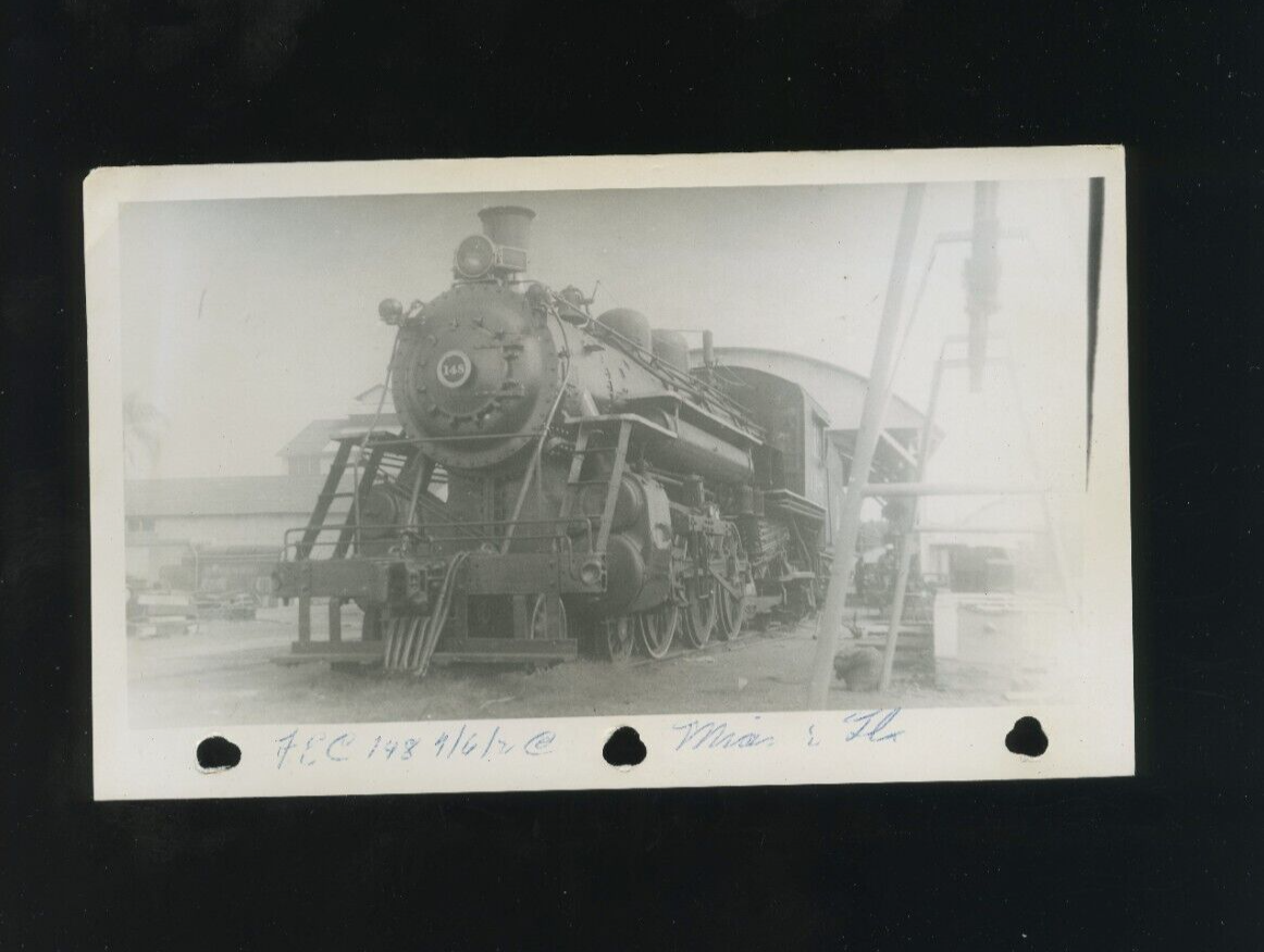 FEC Florida East Coast 4-6-2 Locomotive #148 - Vintage Railroad Photo ...