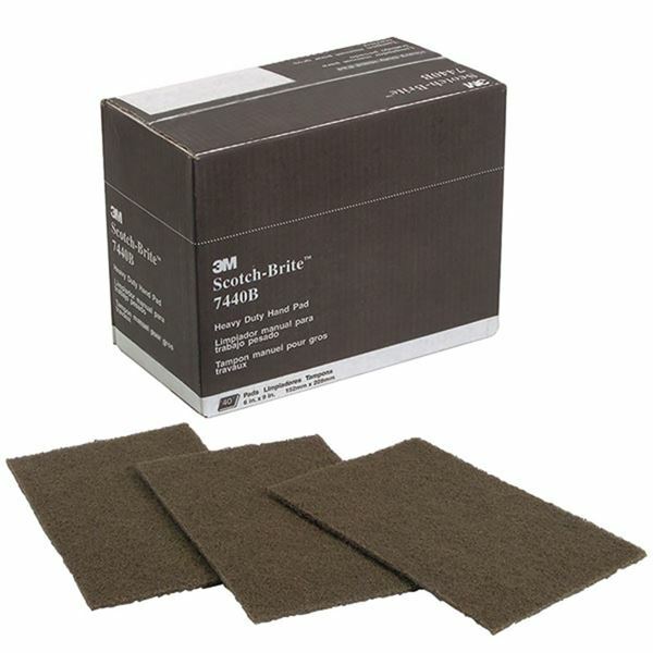 3M Scotch-Brite 6x9" Heavy Duty Hand Sanding Pad - Medium Tan, Case of ...
