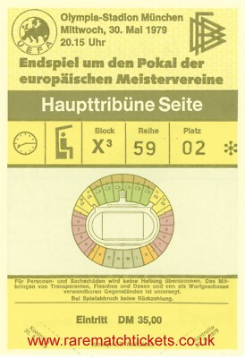 reproduction MALMO FF 1979 european cup final ticket [RMT] | eBay UK