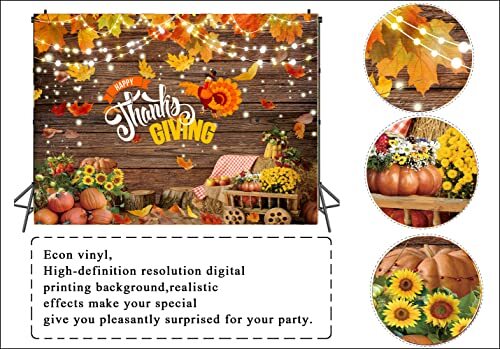 7x5ft Fall Thanksgiving Photography Backdrop Thanksgiving Brown Wood ...