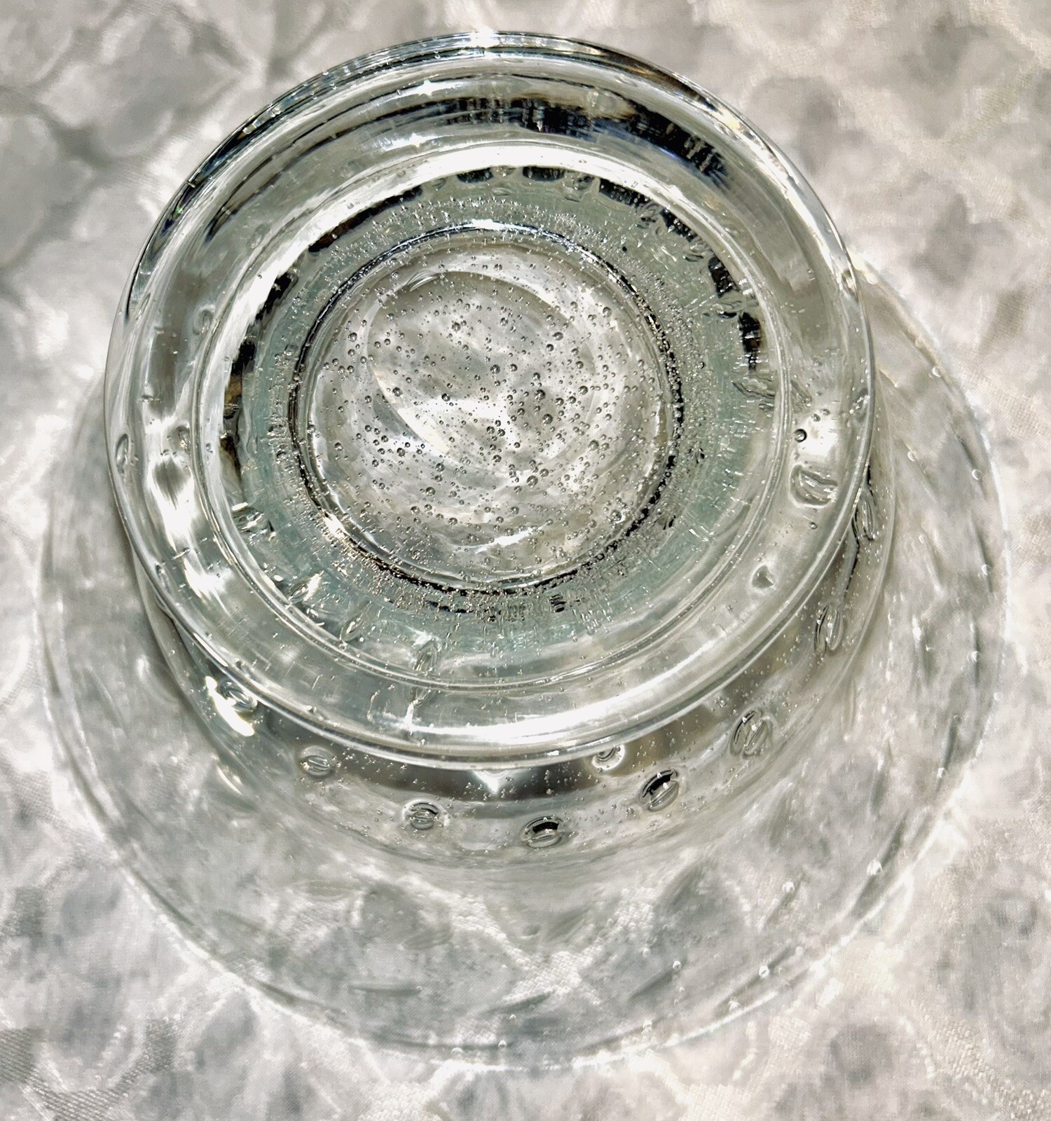 RARE VINTAGE Art Glass Footed Bowl Bubble Bumpy Texture Hand Blown ...