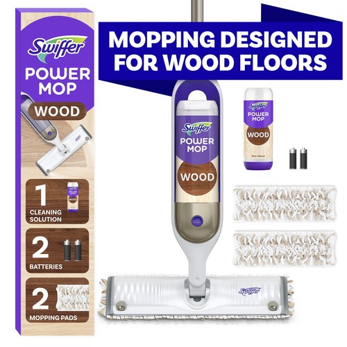 Swiffer Power Mop Wood Mop Kit for Floor Cleaning, Lemon Scent | eBay