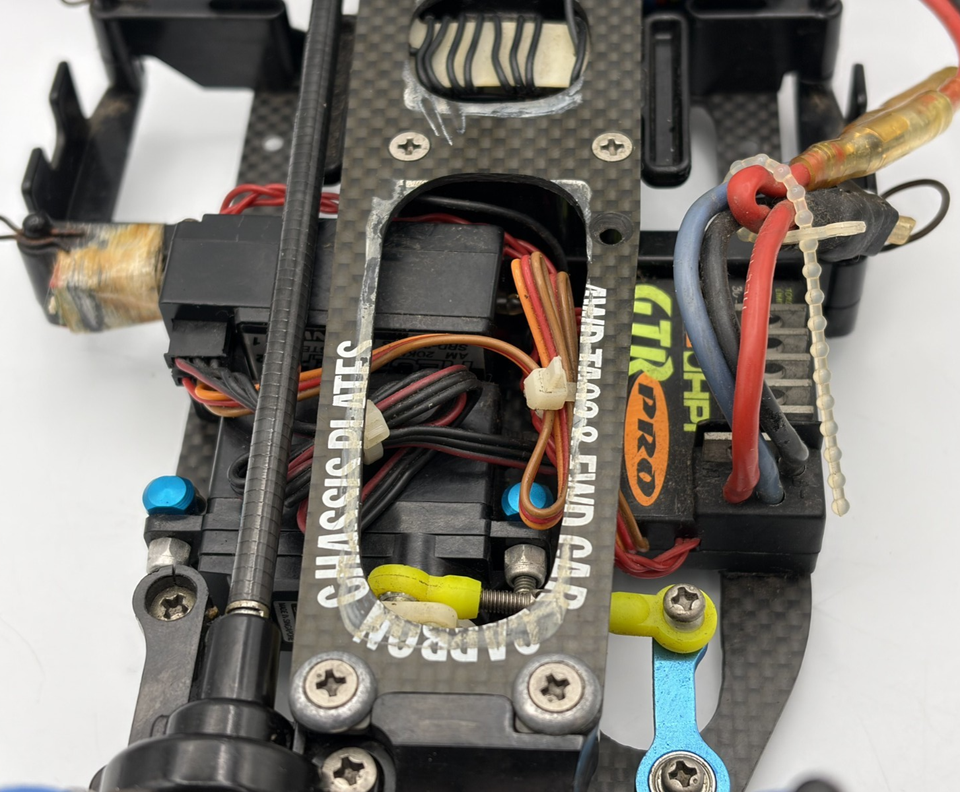 For parts TAMIYA TA02 TA-02 carbon chassis with ESC and motor. | eBay