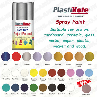 PLASTI-KOTE FAST DRY ENAMEL SPRAY PAINT 100ML 27 COLOR'S NEW ROSE GOLD ...