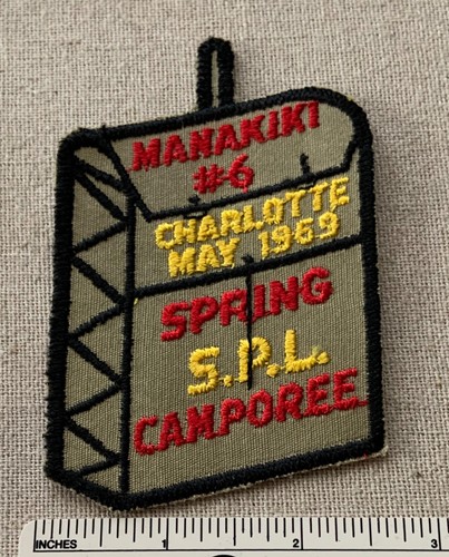 1969 MANAKIKI DISTRICT Boy Scout Spring SPL Camporee PATCH Senior ...