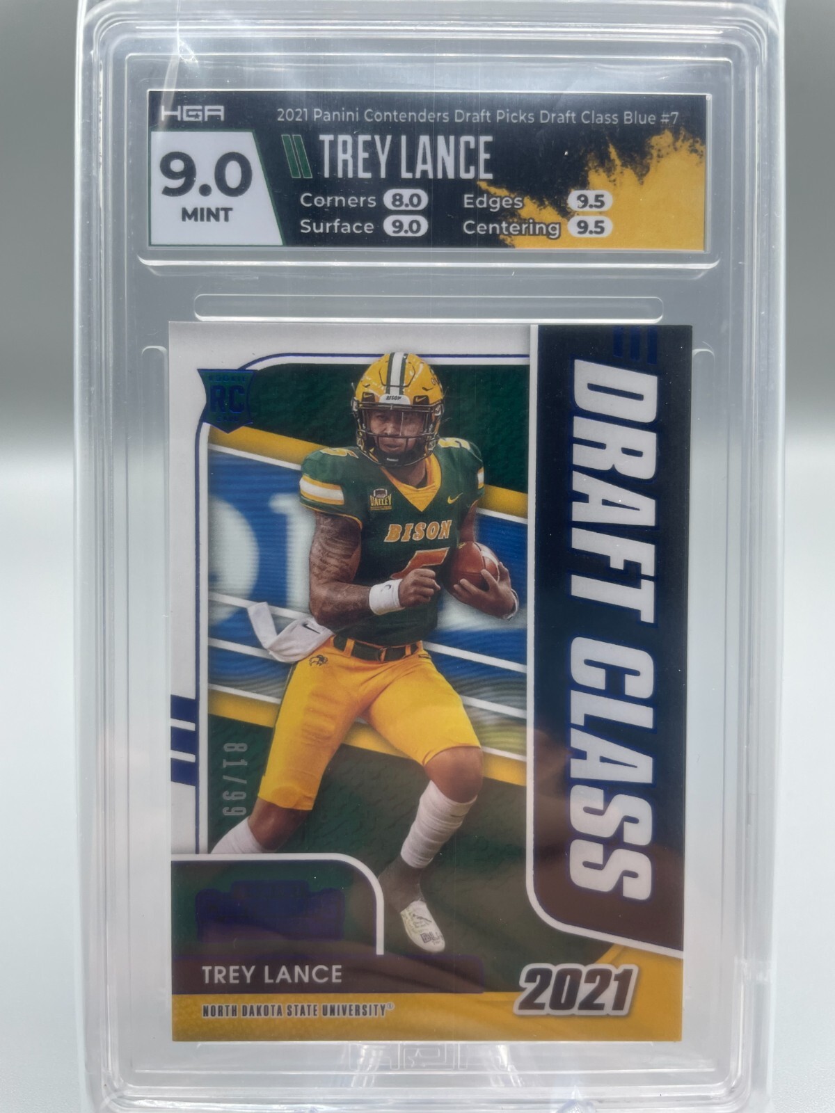 TREY LANCE 2021 CONTENDERS DRAFT PICKS DRAFT CLASS BLUE 81/9 49ers HGA ...