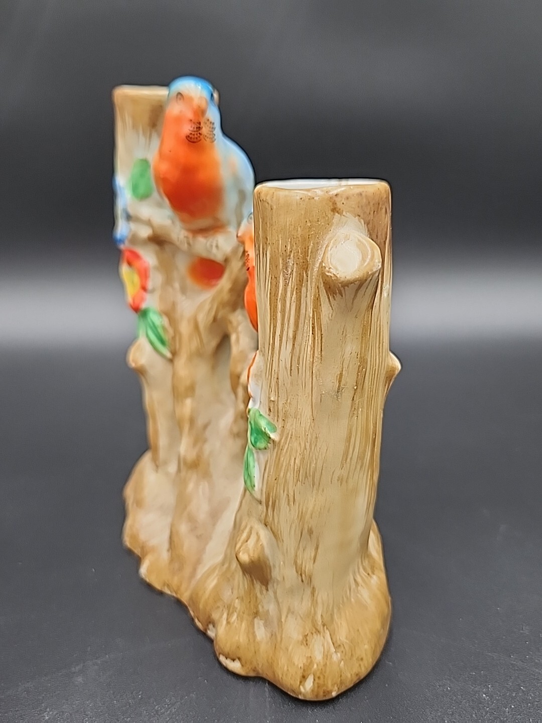 Vintage Double Vase Blue Parakeet Love Birds Porcelain Japan | eBay