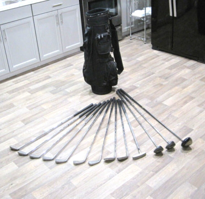 MDD iron w/ Pro Select & Precept drivers RH 14pc Golf club Set w/ cart ...