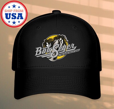 Bob Seger and The Silver Bullet Black Hat Baseball Cap Size S/M & L/XL ...