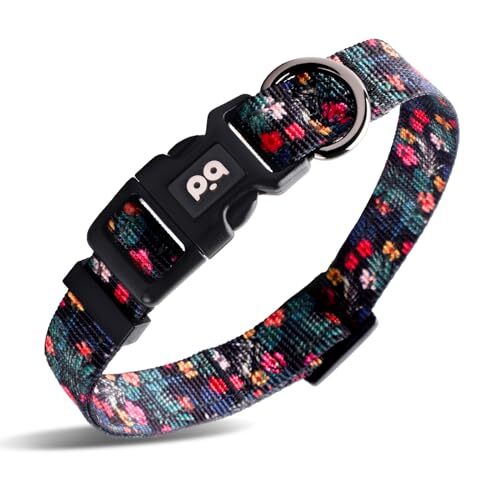 Dog Collar Cute Flower, Reflective Adjustable Basic Collars for Medium Black | eBay