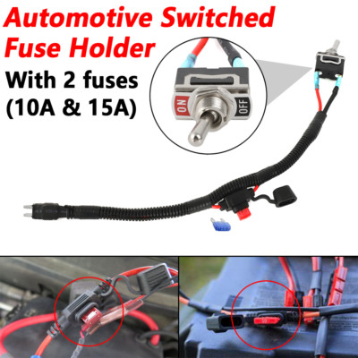 For Vehicles Mini Blade Fuse Automotive Switched Fuse Holder Fuses Kit ...