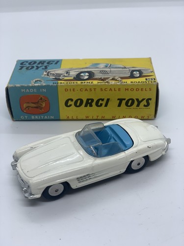 CORGI TOYS 303 MERCEDES BENZ 300 SL OPEN ROADSTER 1/43 SCALE MADE IN GT ...