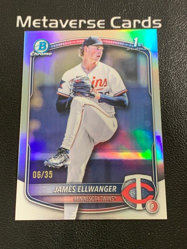 2025 Bowman Draft 1st Chrome Logofractor #BDC-164 James Ellwanger 06/35 ...