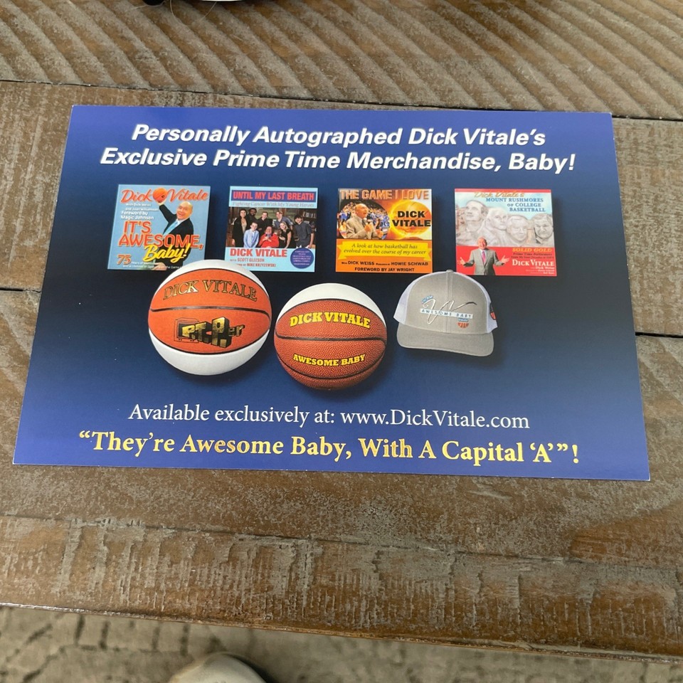 Dick Vitale signed autographed Post Card Coach ESPN NCAA Basketball HOF-No COA | eBay
