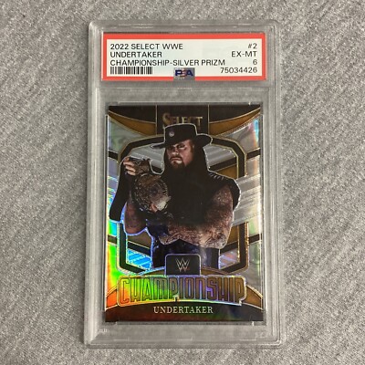 2022 Panini Select WWE Championship #2 Undertaker Silver Prizm PSA 6 EX ...