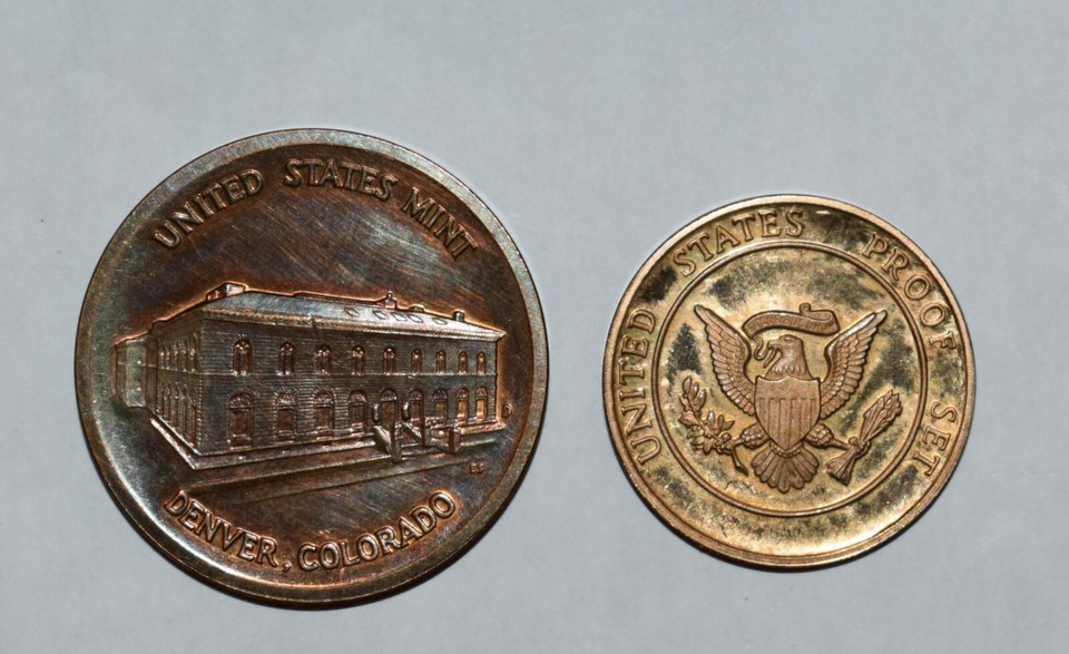 1789 Treasury Proof Medal &Denver Mint Colorado Department Treasury Lot ...