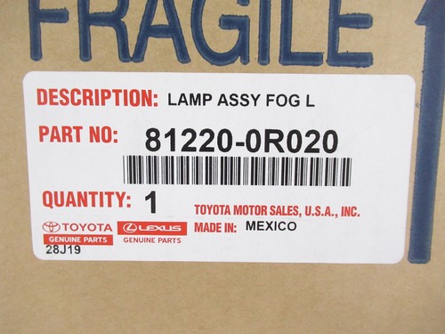 Genuine OEM Toyota 81220-0R020 Driver Side Fog Lamp Assy 2013-2015 RAV4 ...