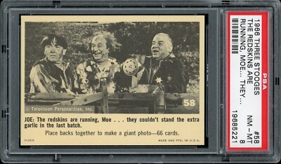 1966 The 3 Stooges #58 The Redskins Are Running, Moe... PSA 8 *d6 | eBay