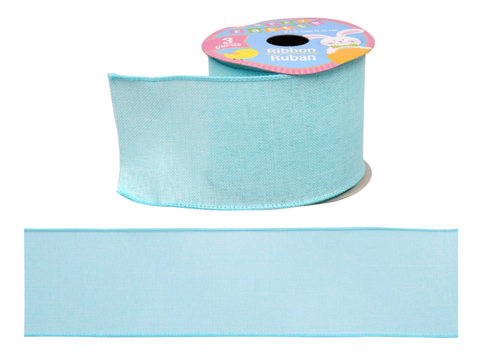 New Wired Edged Ribbon Easter Eggs Blue Pink Purple Plaid Happy Easter ...