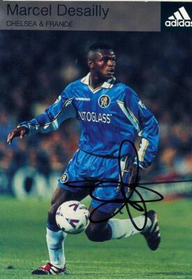 MARCEL DESAILLY CHELSEA FC SIGNED PHOTO CARD 4 X 6 INCH. (REDUCED PRICE ...