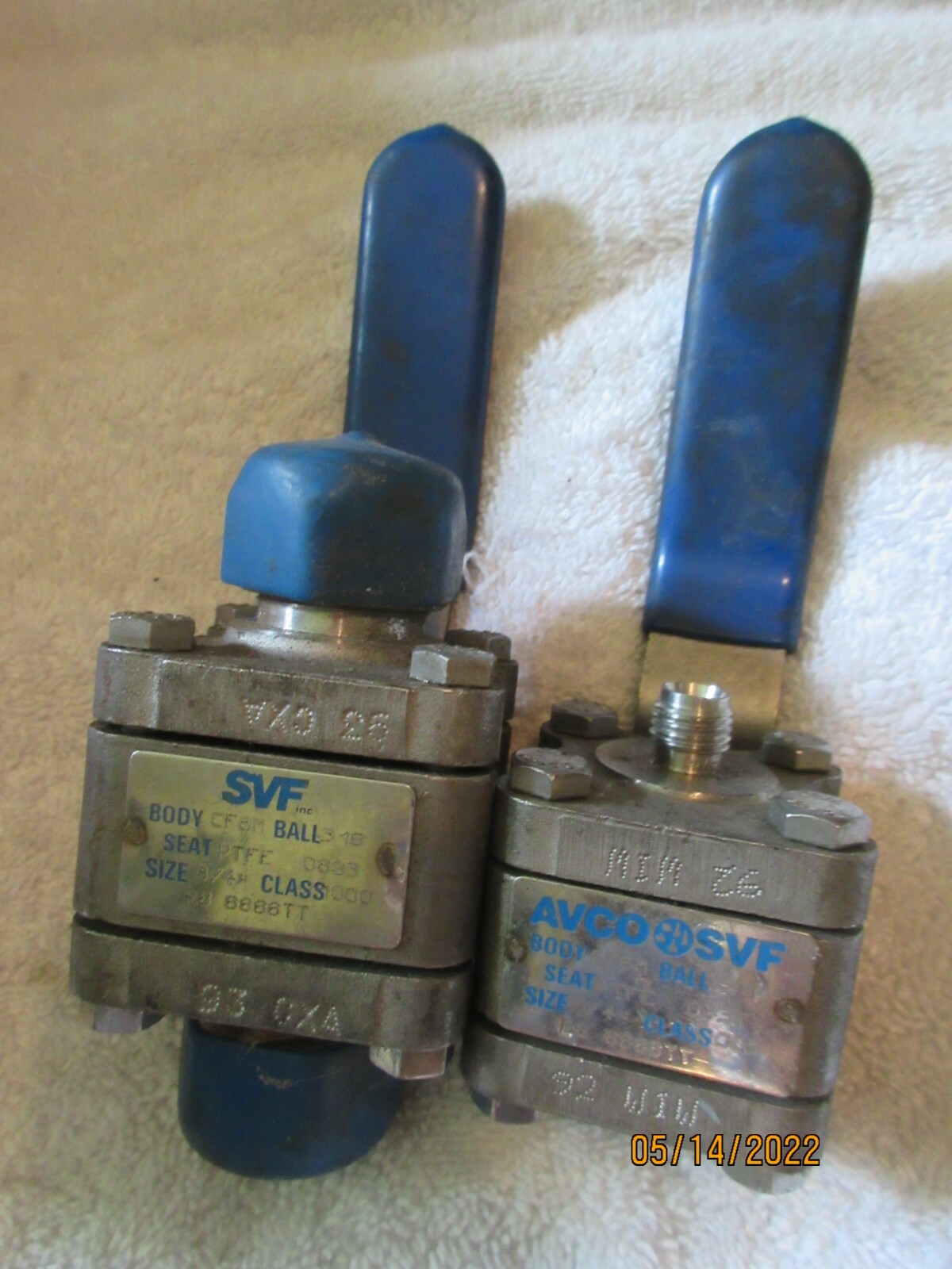 Lot of 2 AVCO SFV Ball Valve F.C.I. H3B 2788 GF3M CF8M 4408 | eBay
