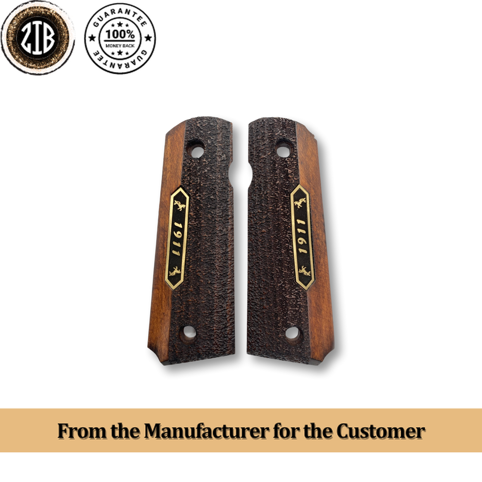 ZIB GRIPS Colt 1911 Grips, Full Size 1911 Grips (Government/Commander ...