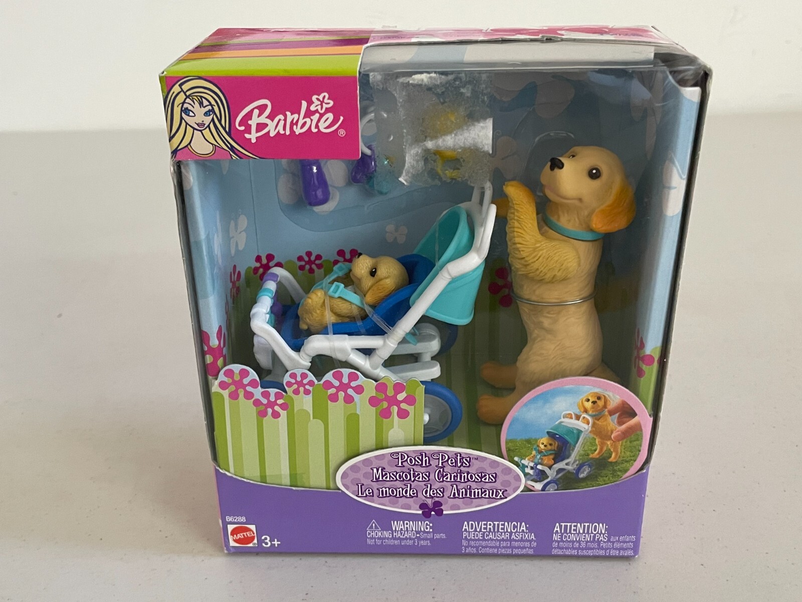 Mattel Barbie Posh Pets Dog Stroller Puppy B6288 2003 for sale online ...