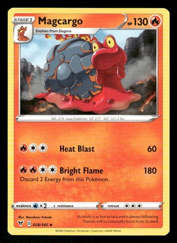 Magcargo Vivid Voltage #028/185 Pokemon | eBay