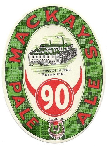Beer Label: Mackay, Edinburgh, 90/- Pale Ale 90mm tall | eBay UK