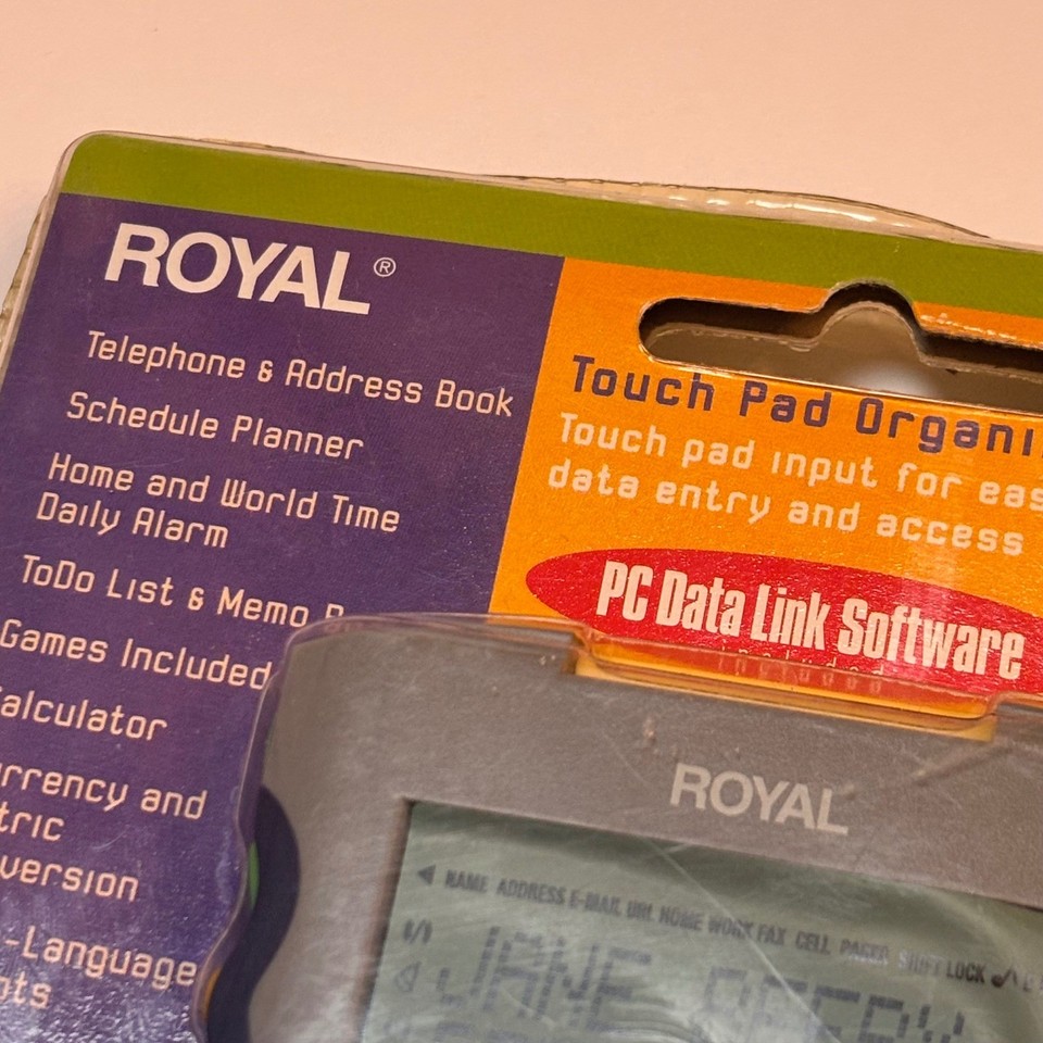 Royal Extreme Touch Pad Organizer 192kb PDA Digital Diary PC Link New ...