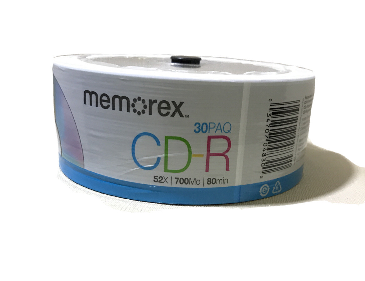 MEMOREX CD-R Recordable Music Discs SEALED 30 Pack 52x 700 MB 80 ...