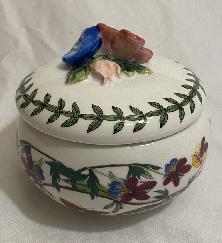 Portmeirion Botanic Garden Bouquet Ceramic Flower Trinket Box W/Lid ...