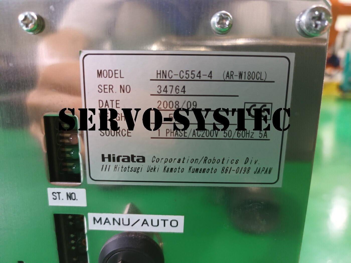 HIRATA ROBOT CONTROLLER(ONLY) HNC-C554-4(AR-W180CL) (USED) DHL INT'L ...