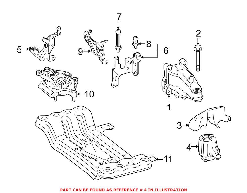 Genuine OEM Engine Mount Passenger RIght for Mercedes 2052400900 | eBay