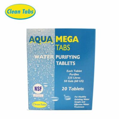 Aqua Mega Water Purifying Tablets Water Treatment 225L Each Tablet ...